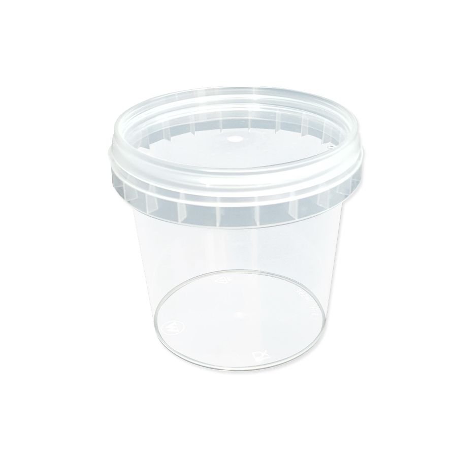 Tub Unipak 500g Clear Snap-On Tamper-Evident Lid