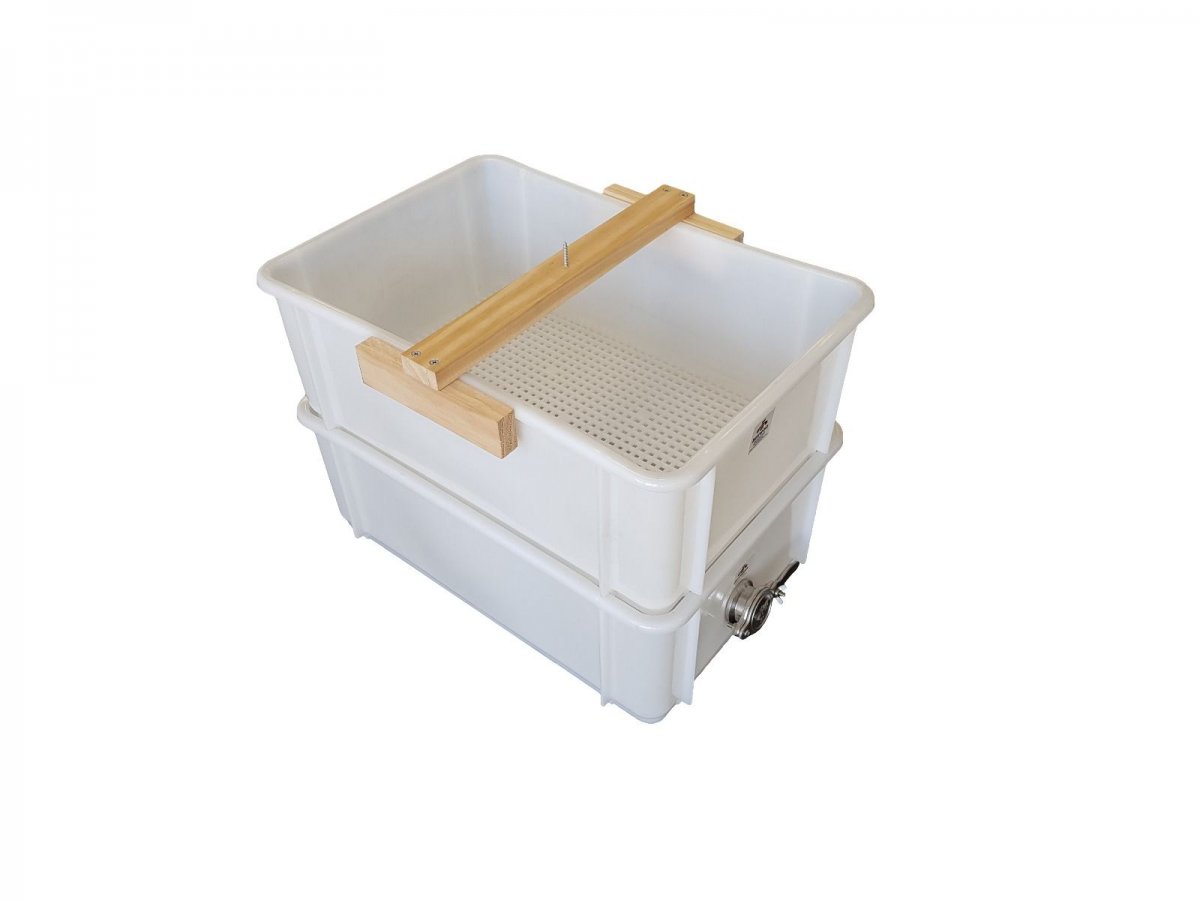 Uncapping Tub - double, SS mesh, SS Honey Gate - RTG