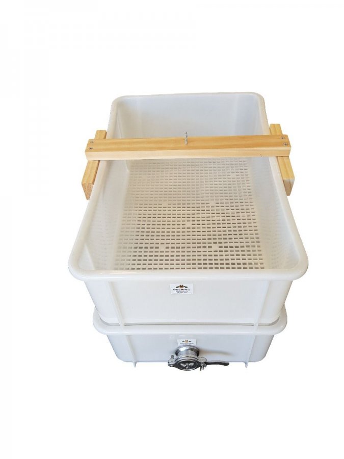 Uncapping Tub - double, SS mesh, SS Honey Gate - RTG